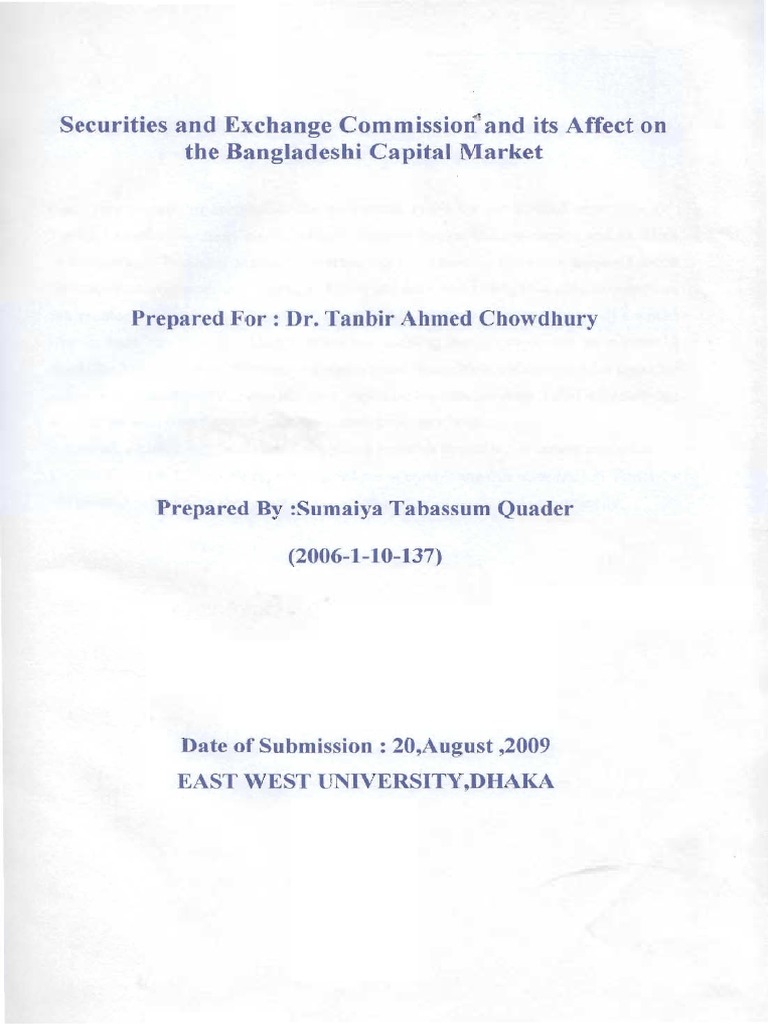 Sumaiya Tabassum Quader | PDF | Securities (Finance) | Initial Public ...