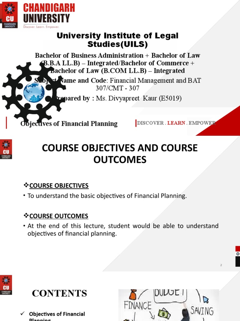 On Objectives of Financial Planning | PDF | Business | Economies