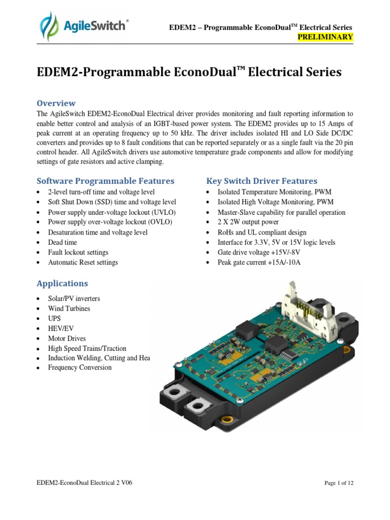 EDEM2-EconoDual Electrical 2 | PDF | Power Supply | Implied Warranty