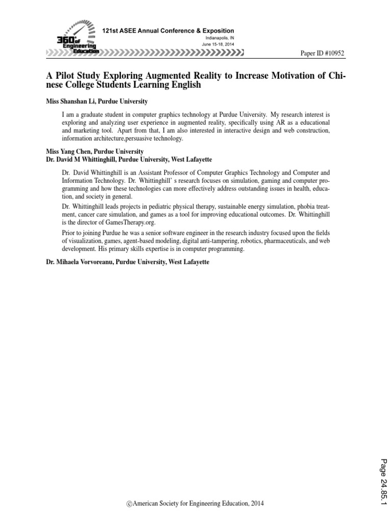 A Pilot Study Exploring Augmented Reality To Increase Motivation of ...