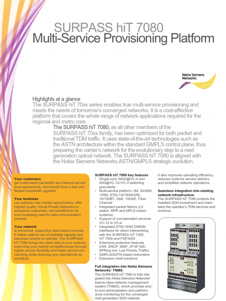 SURPASS Hit 7080 | PDF | Multiprotocol Label Switching | Networking