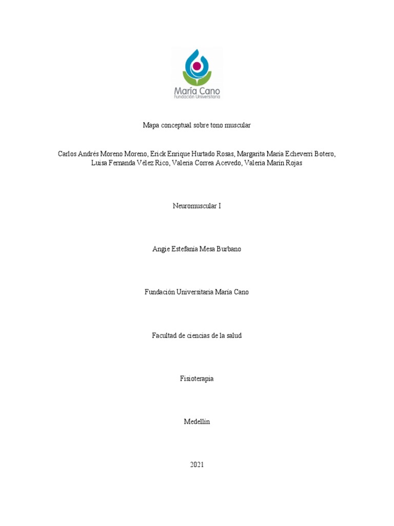 Mapa Conceptual del Tono Muscular | PDF