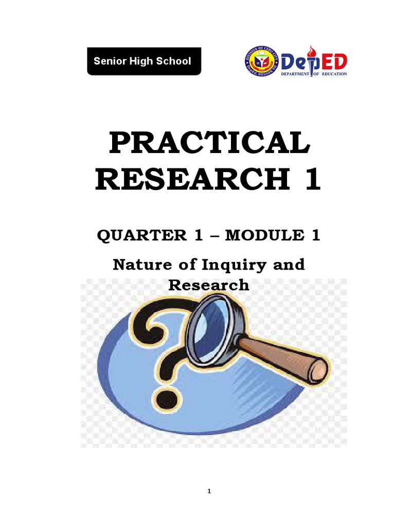 Practical Research 1 Q1M1 | PDF | Qualitative Research | Quantitative ...