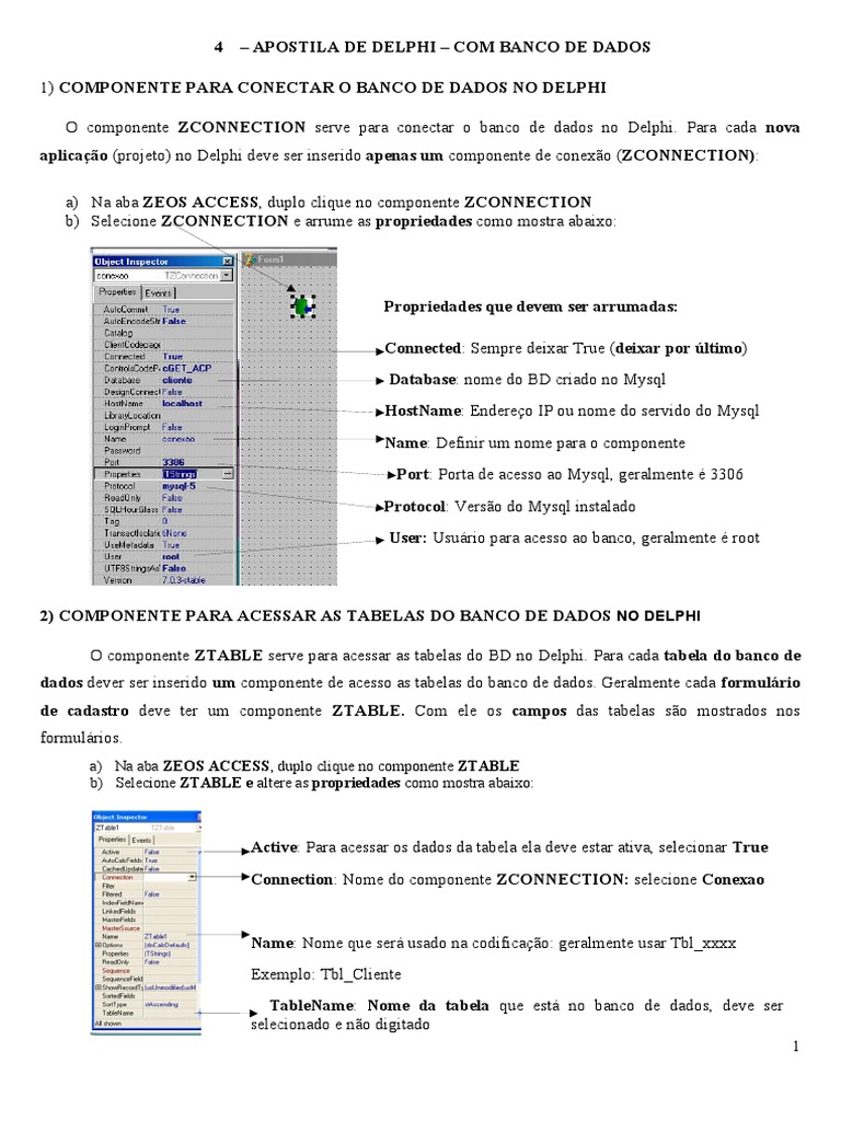 Apostila de Delphi - Com Banco de Dados | PDF | SQL | Microsoft Access