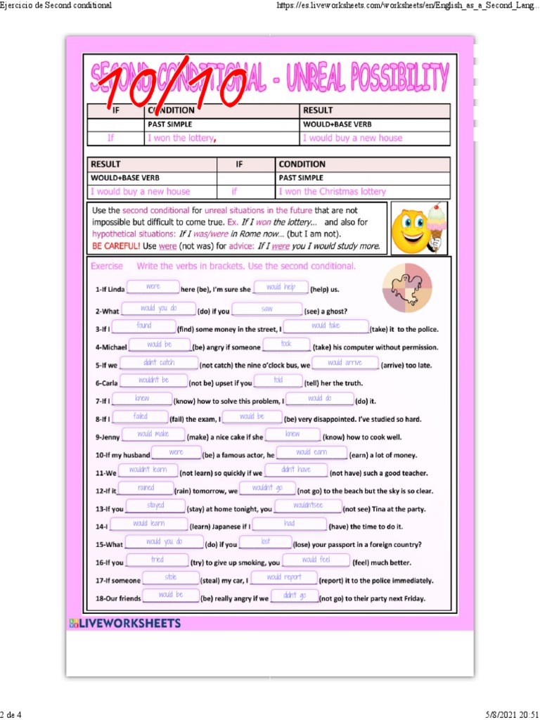 Ejercicio de Second Conditional | PDF