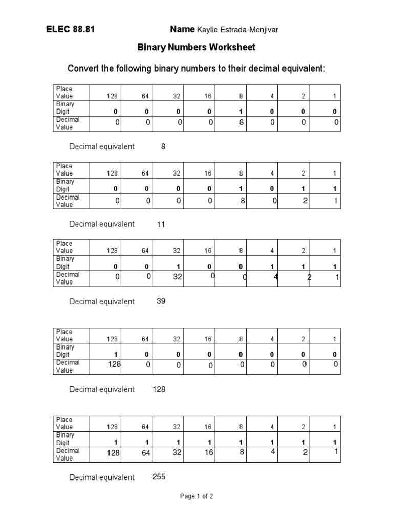 Convert decimal and binary numbers | PDF | Decimal | Arithmetic