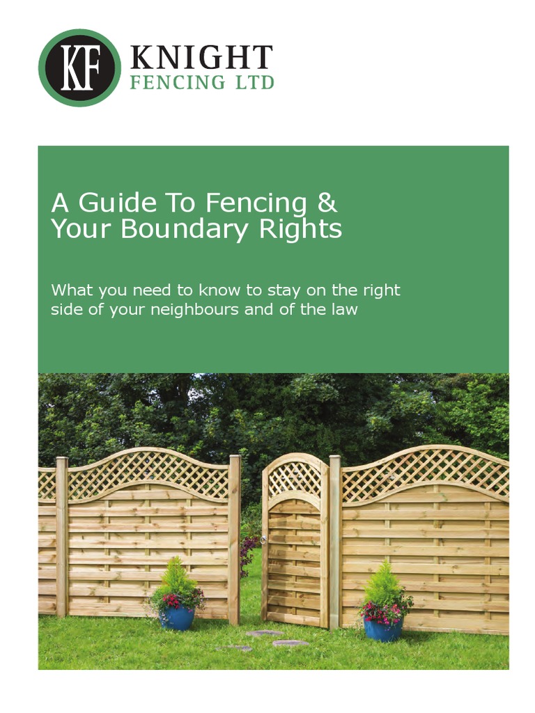 Fencing and Boundary Rights Guide | PDF | Fence | Property