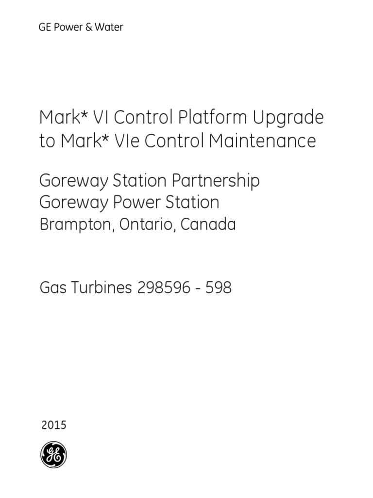 CD Final 138039958 Mark VI Control Platform Upgrade - 1 of 2 | PDF ...