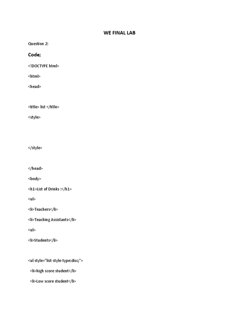 Q2 We Lab Final | PDF