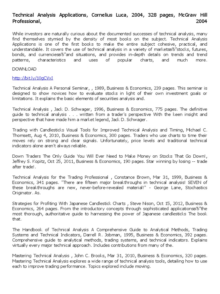 Technical Analysis Applications | PDF | Technical Analysis | Economics