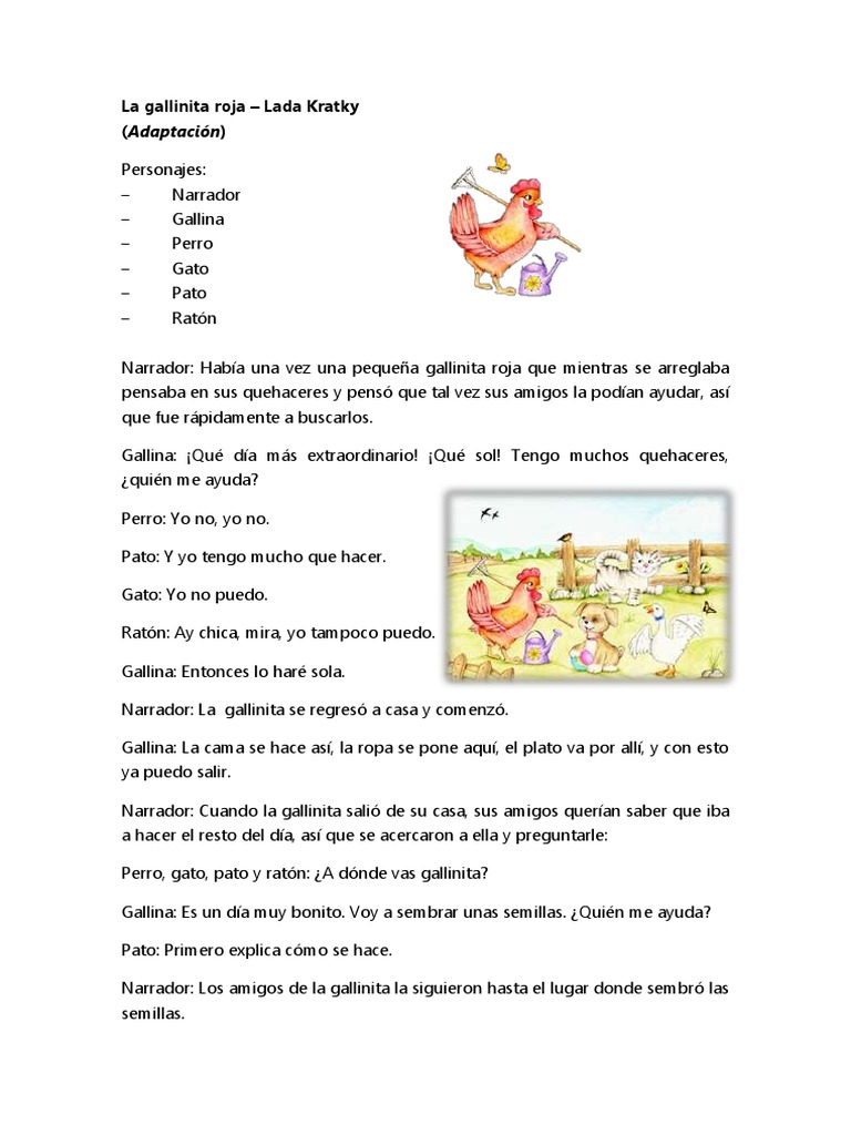 La Gallinita Roja | PDF | Panes