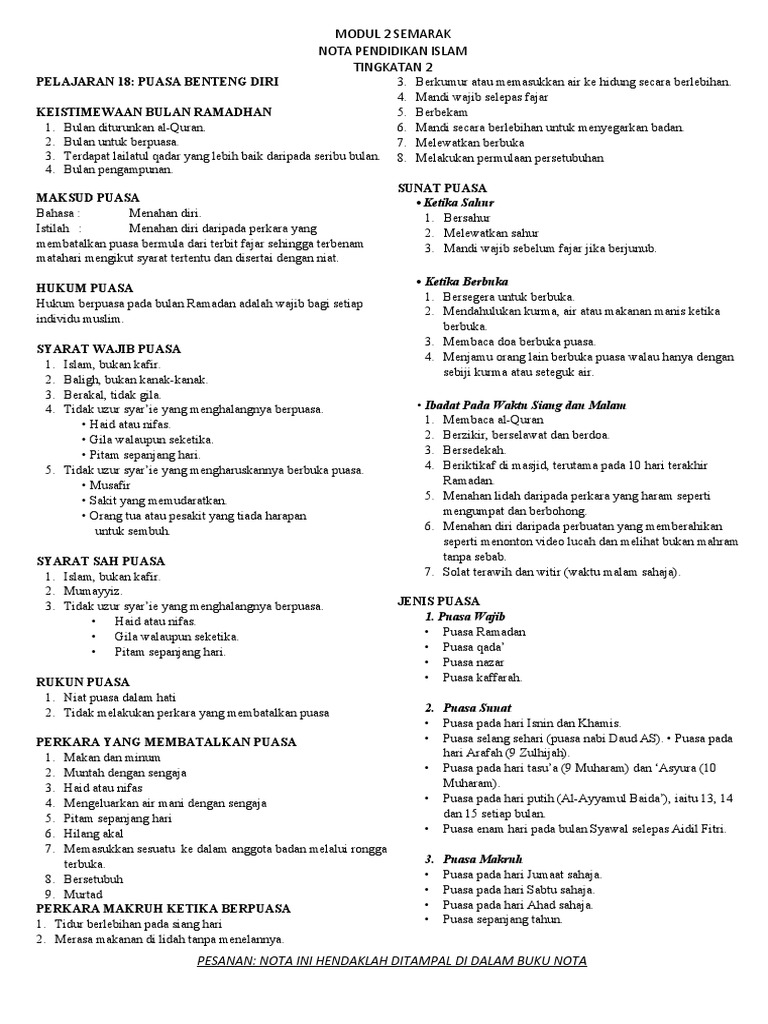 Nota Modul 2 Semarak | PDF