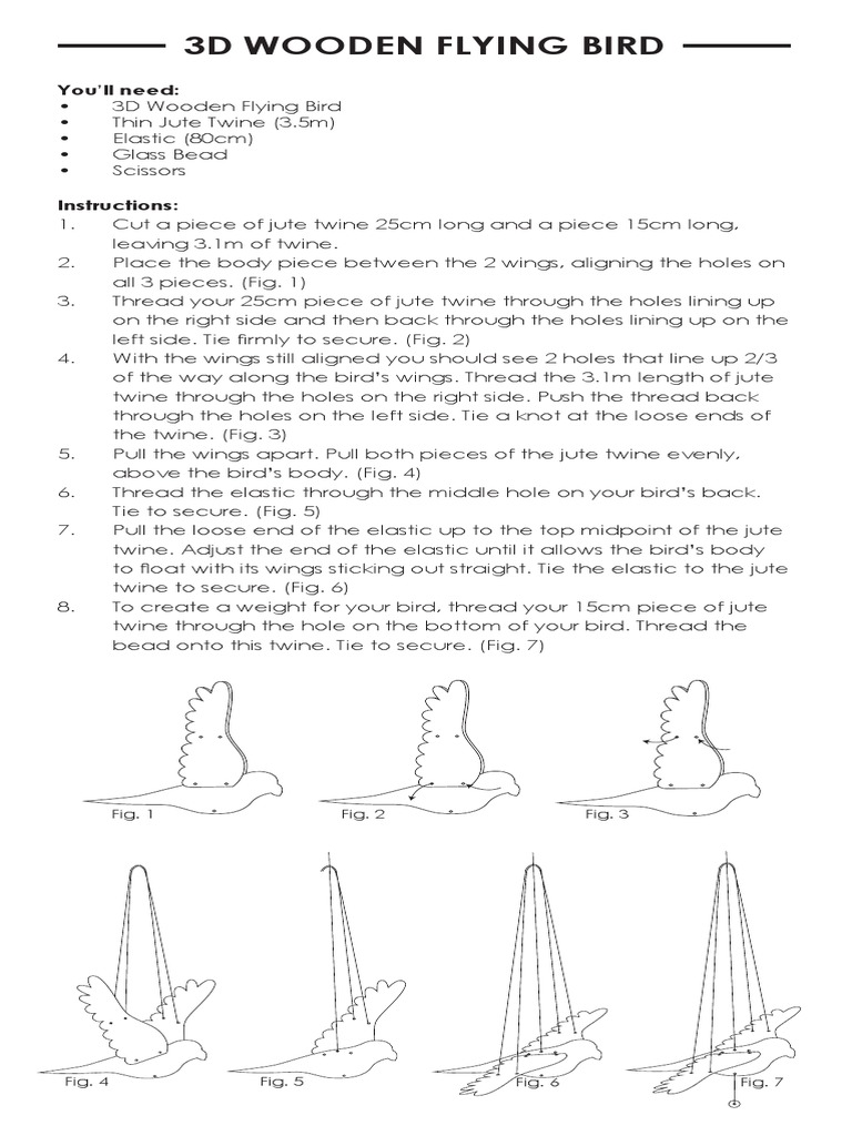 3D Wooden Flying Bird | PDF