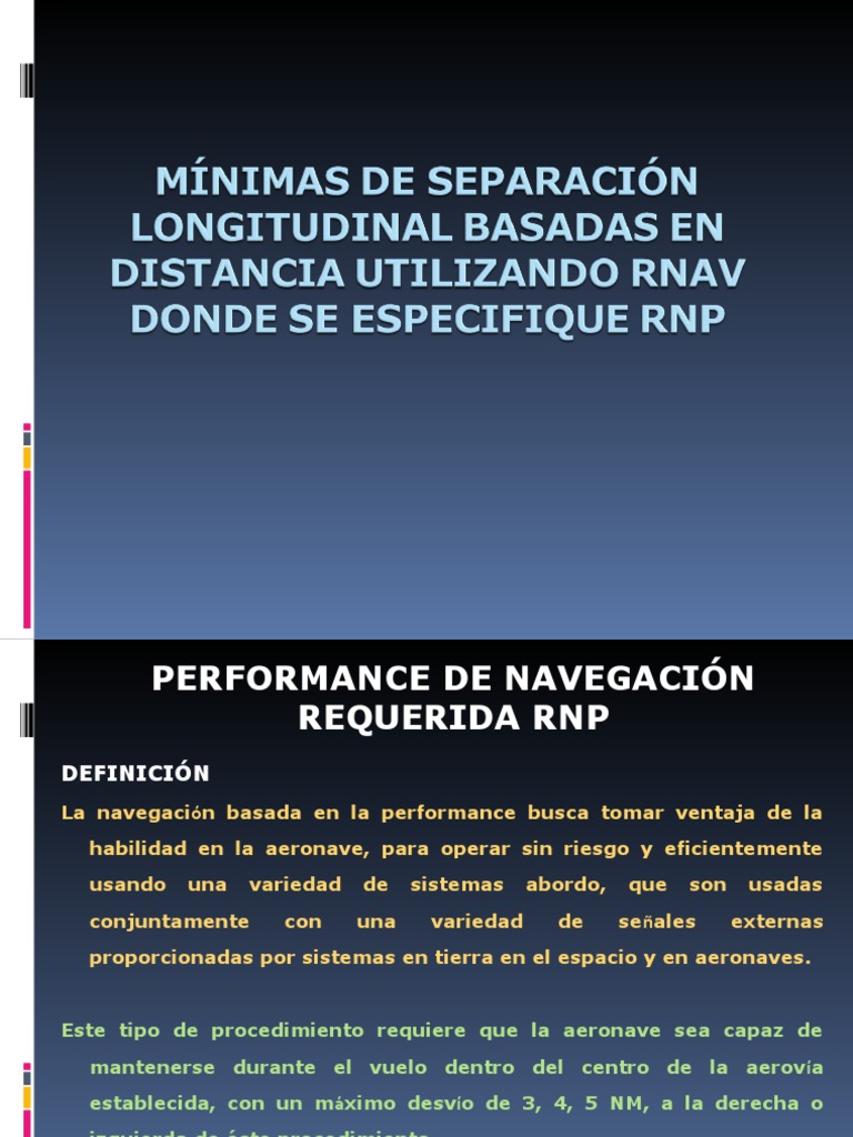 Separación RNAV Con RNP | PDF | Transporte | Navegación