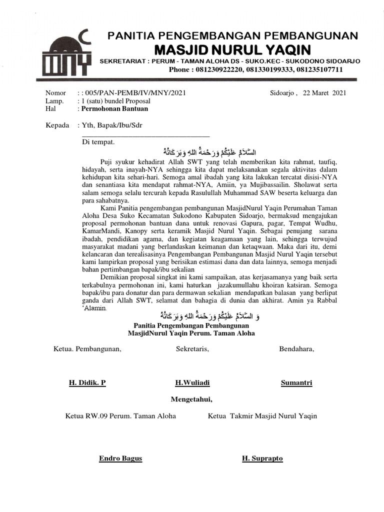 Proposal Sumbangan 1 | PDF