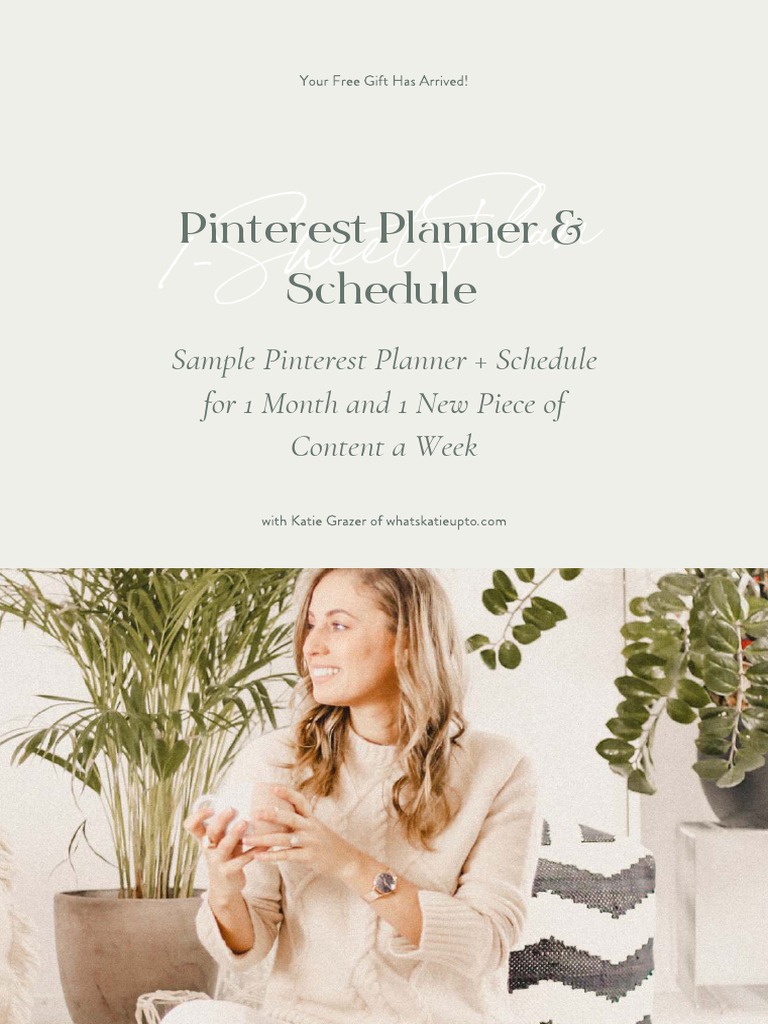 Monthly Pinterest Planner Template | PDF