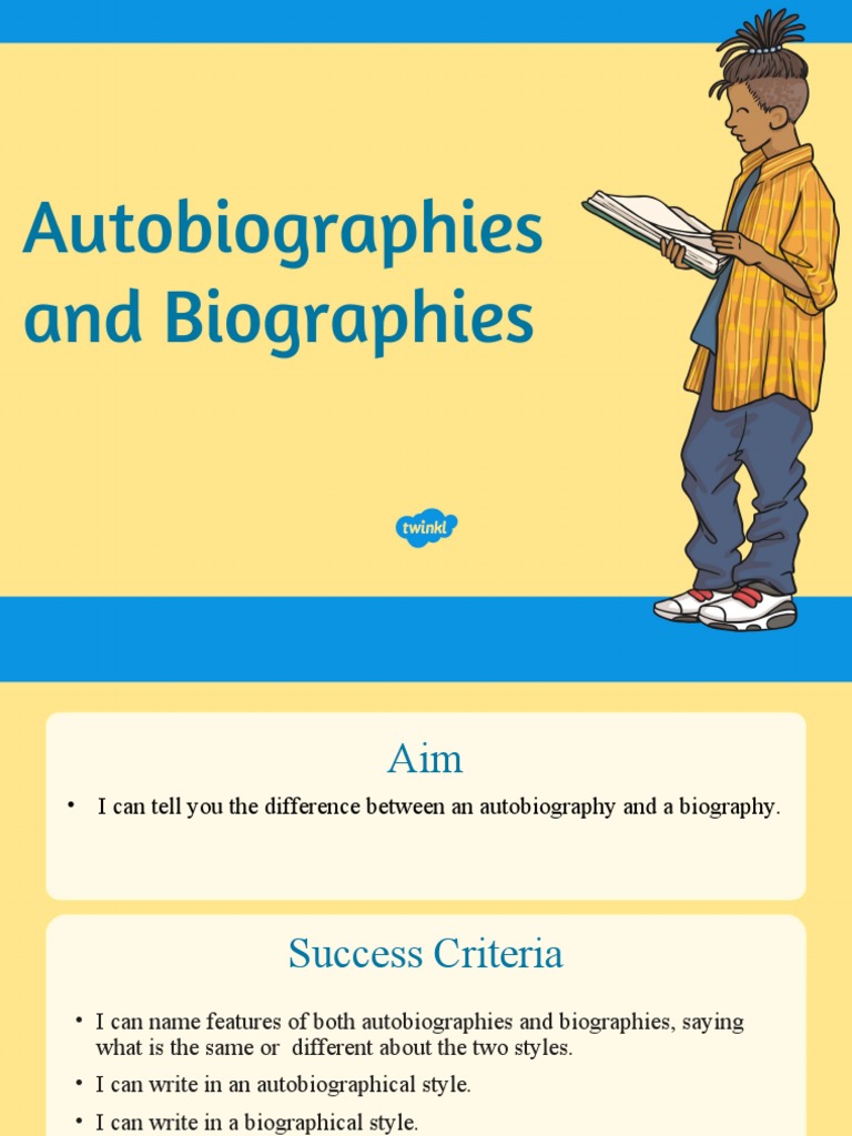 Biography vs. Autobiography Guide | PDF | Biography | Autobiographies