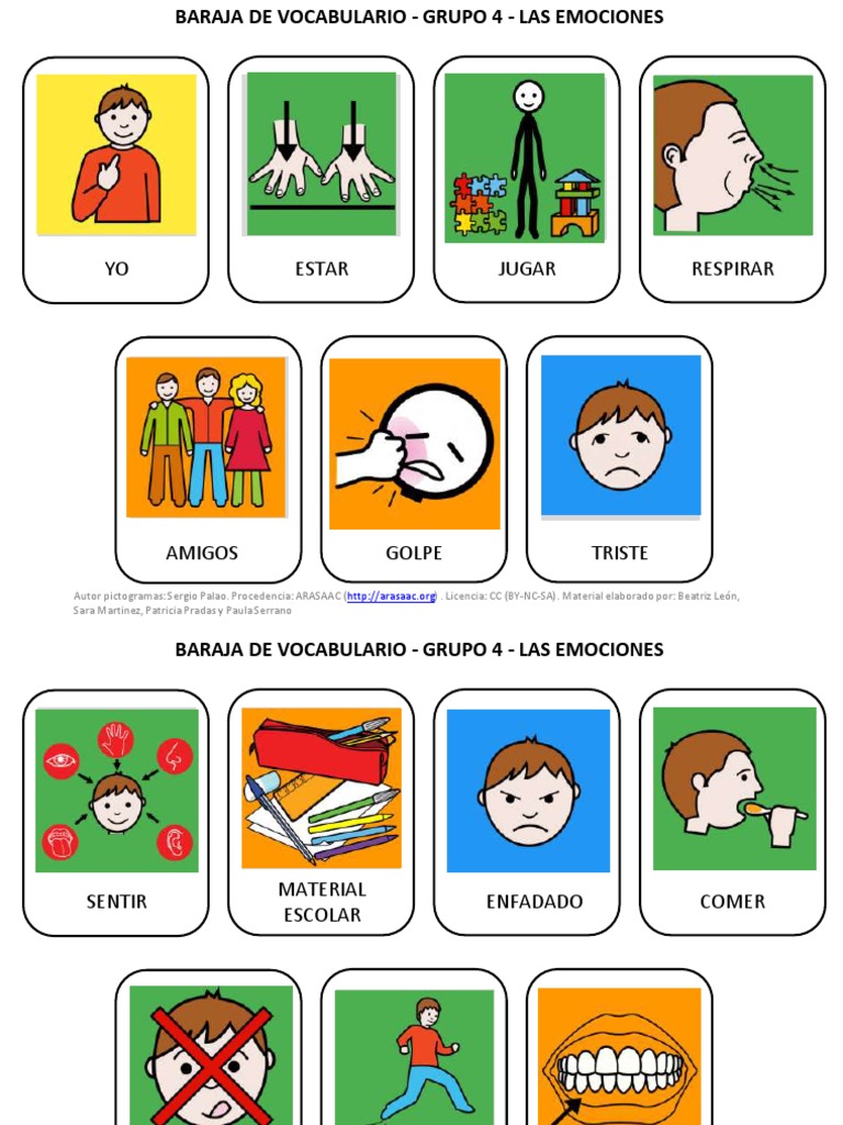03 Tarjetas de Vocabulario Emociones | PDF