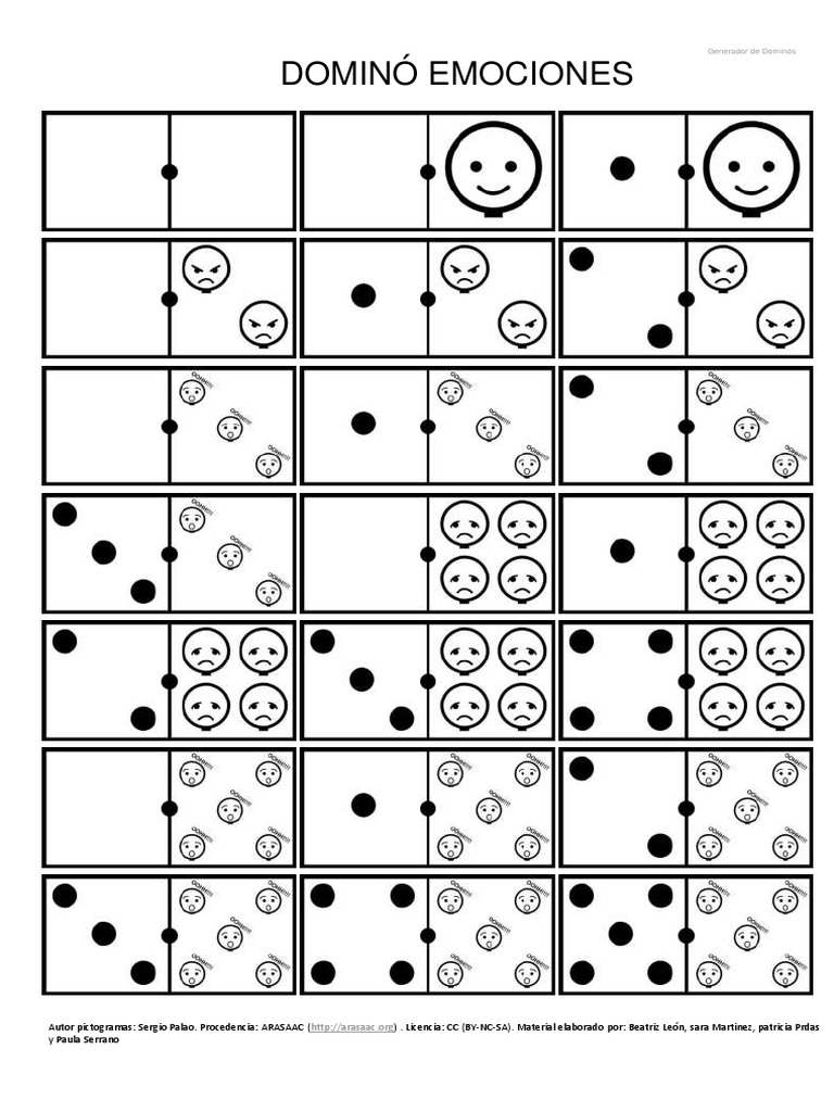 Domino Emociones Con Puntos | PDF