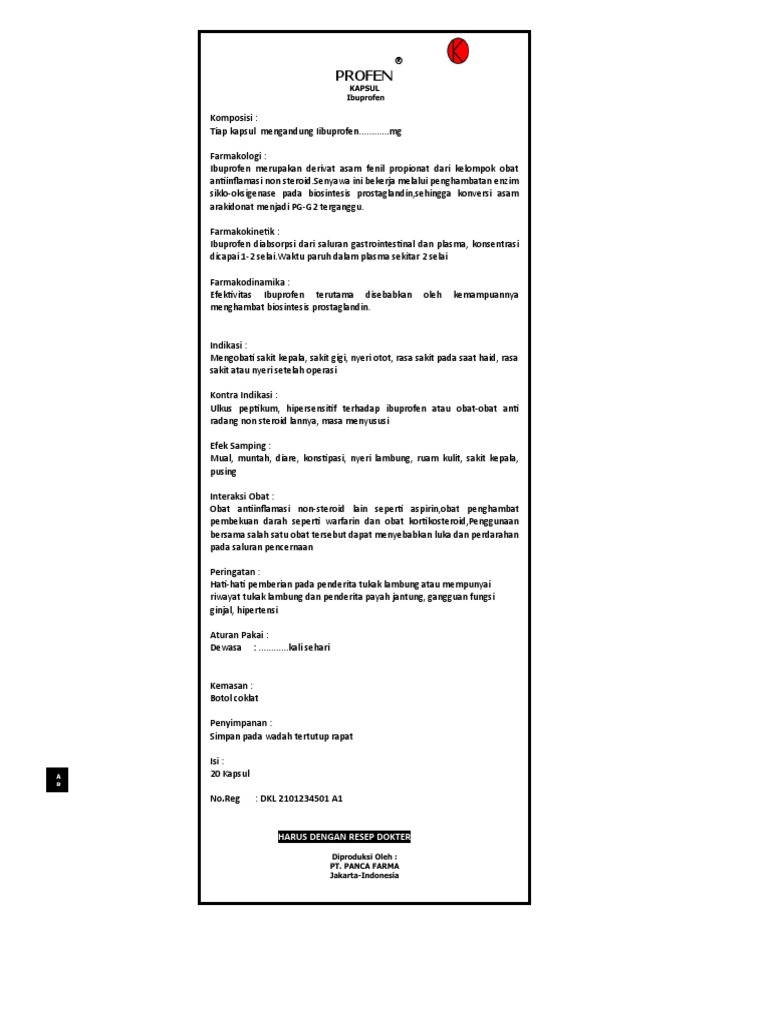 Revisi Kemasan Brosur Kapsul | PDF