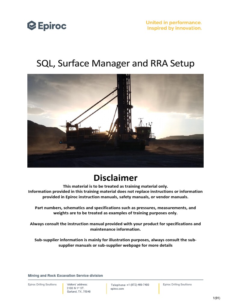 SQL, Surface Manager and RRA Setup | PDF | Microsoft Sql Server | File ...