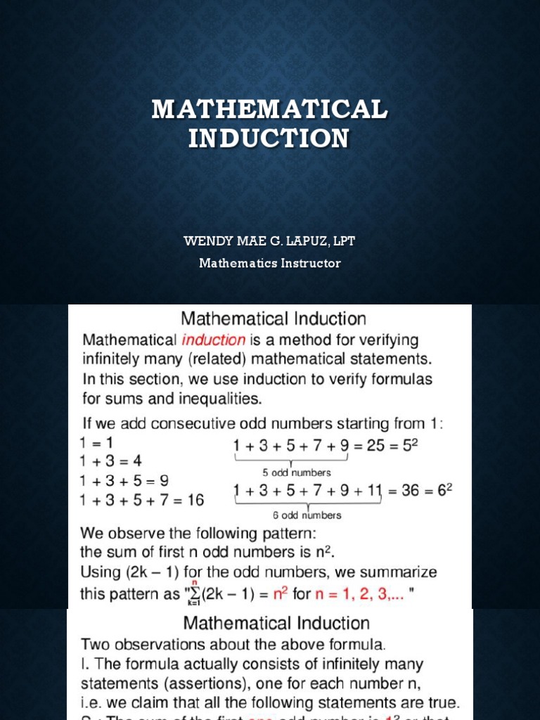 Mathematical Induction Explained | PDF