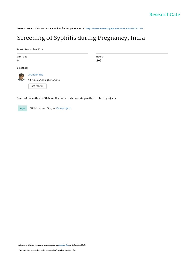Syphilis Doc Low-Res 5th Jan-2 | PDF | Pregnancy | Clinical Medicine