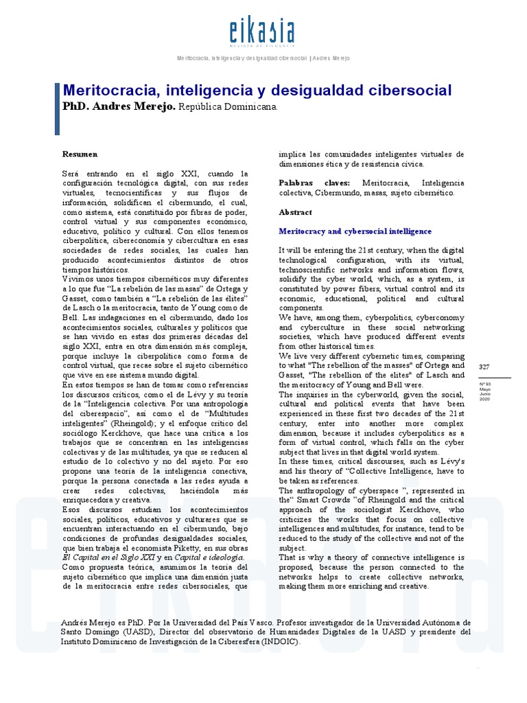 Merejo 2020 | PDF | Inteligencia artificial | Inteligencia (IA) y semántica