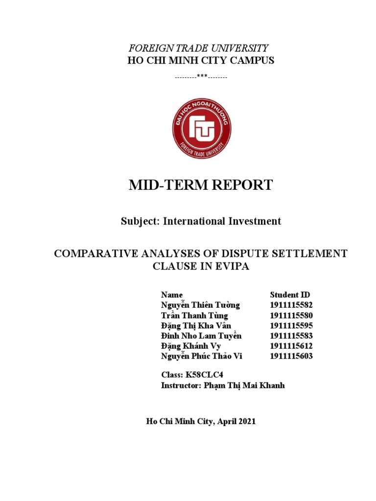 Mid-Term Report: Ho Chi Minh City Campus | PDF | Lawsuit | European Union