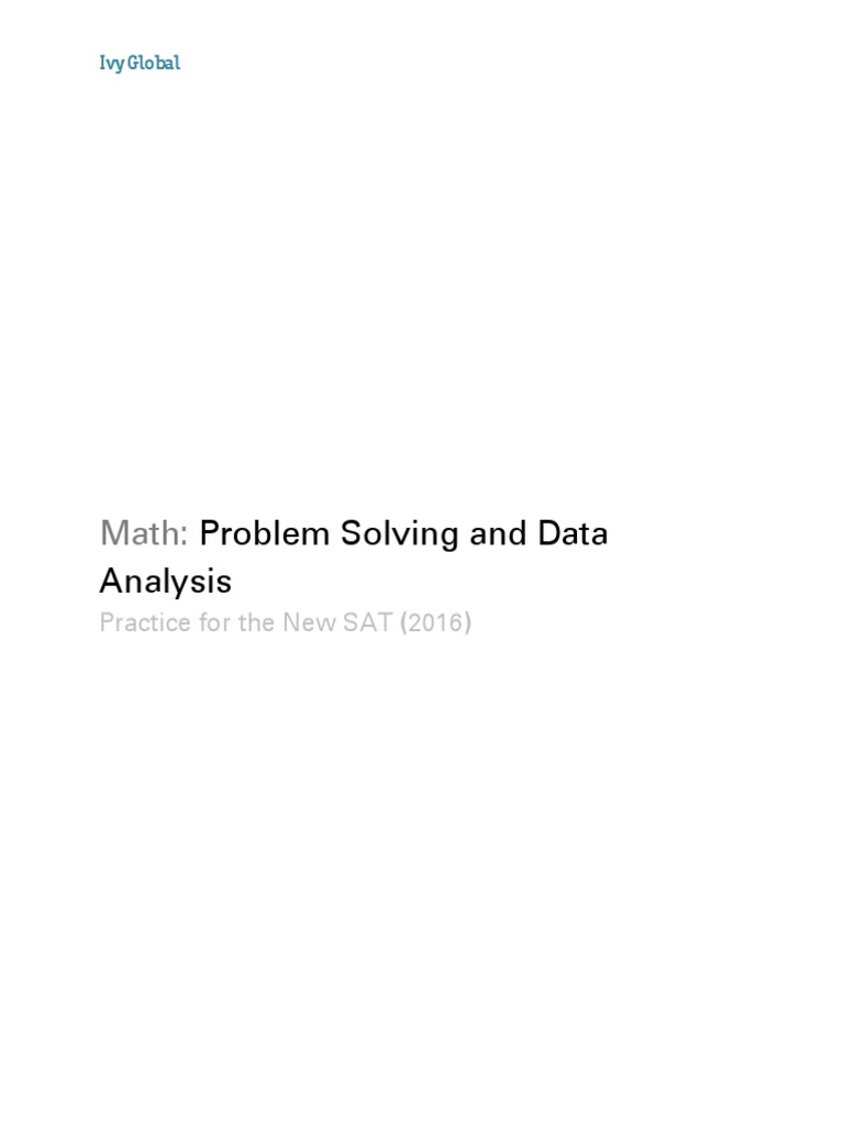 Problem Solving and Data Analysis | PDF | Statistical Inference | Interest Problem Solving and Data Analysis | PDF | Statistical Inference | Interest