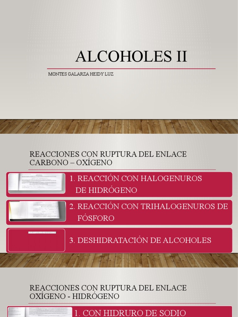 Organizador Gráfico Sobre Reacciones de Alcoholes (Alcoholes II) | PDF