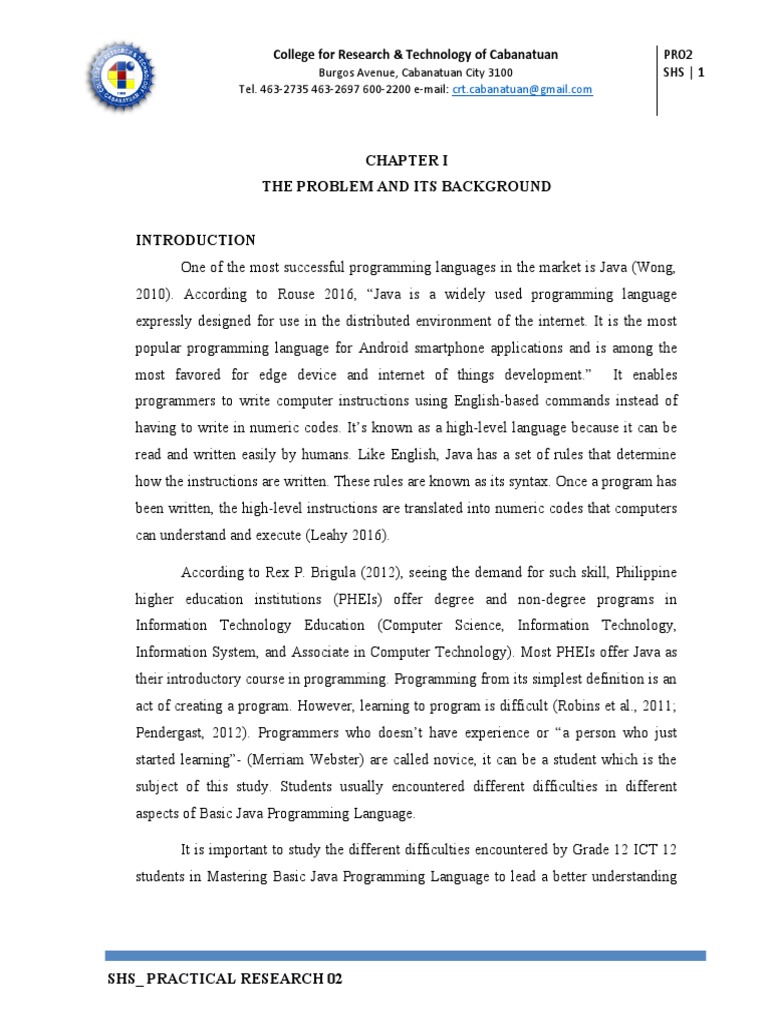 Thesis Grade 12 Sample | PDF | Computer Programming | Data Type