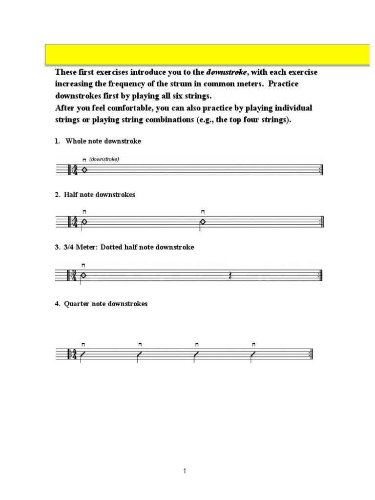 Strumming Patterns Basic | PDF | Musical Compositions | Music Theory