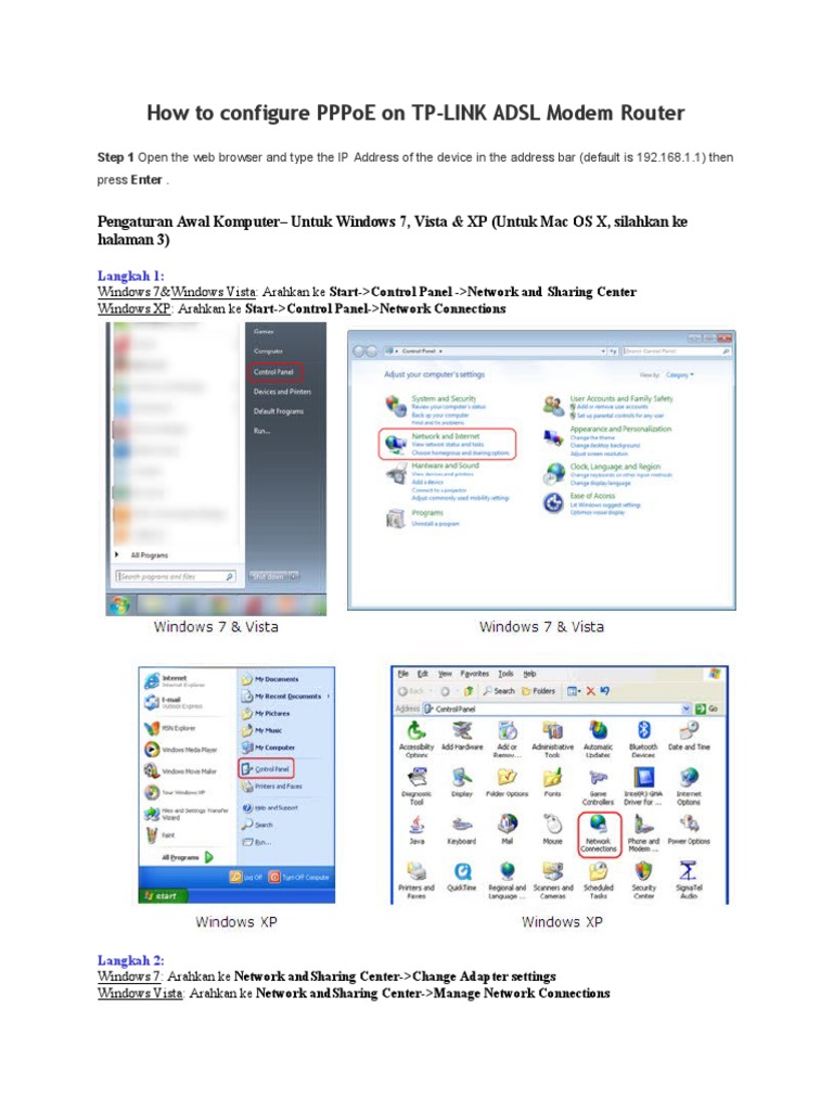 How To Configure PPPoE On TP-LINK Modem (Orange Page) | PDF | Ip ...