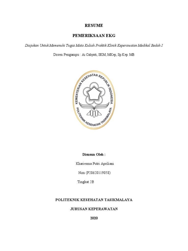 Resume Pemeriksaan EKG | PDF
