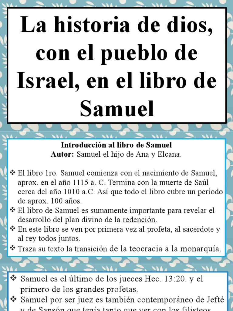 Lección 1 Del Libro de Samuel | PDF | Saulo | Libros de Samuel