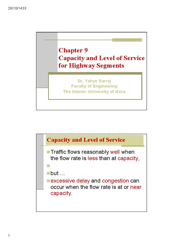 Highway Capacity and Level of Service | PDF | Traffic | Highway