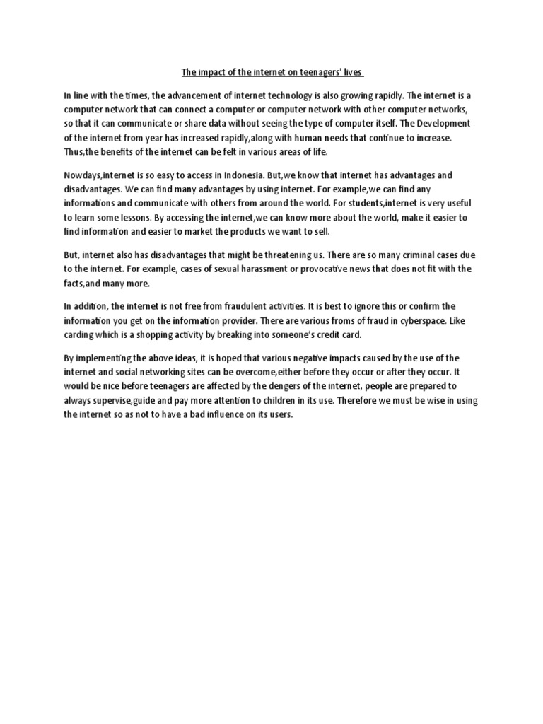 Contoh Esai Bahasa Inggris | PDF