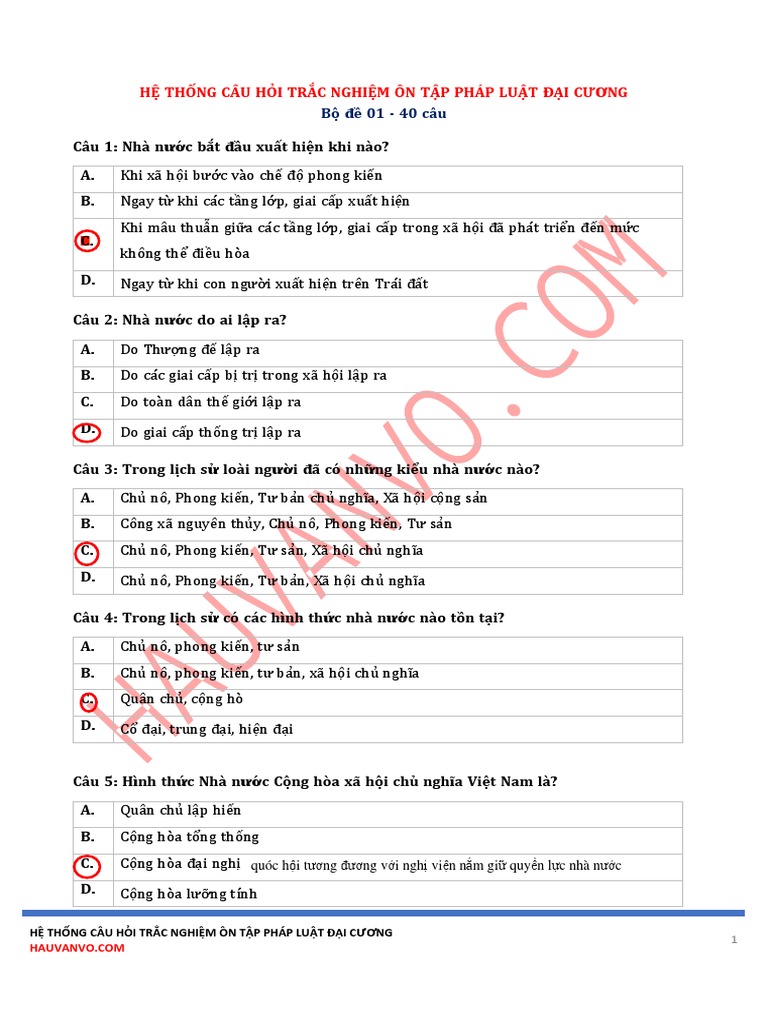 CAU HOI TRAC NGHIEM PLDC v2 - Sưaloi | PDF