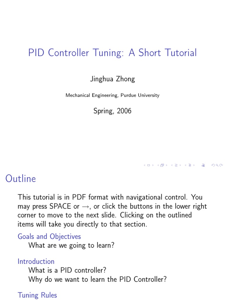PIDtutorial | PDF | Control Theory | Electrical Engineering