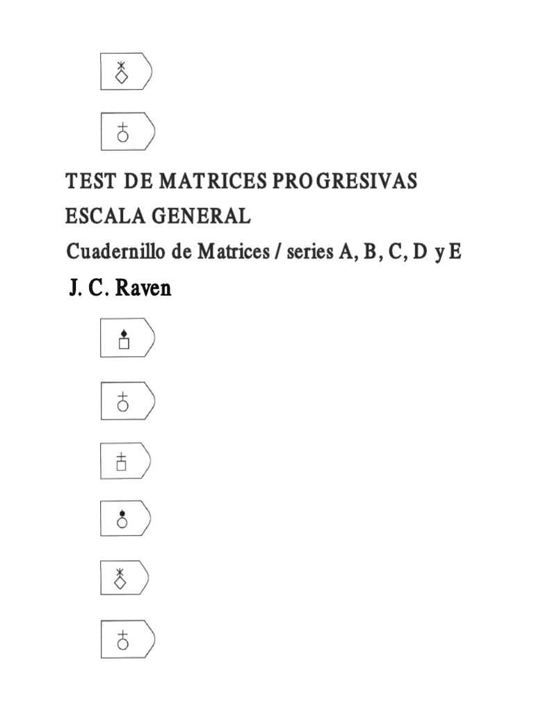 01 TEST RAVEN Adulto - Cuadernillo | PDF