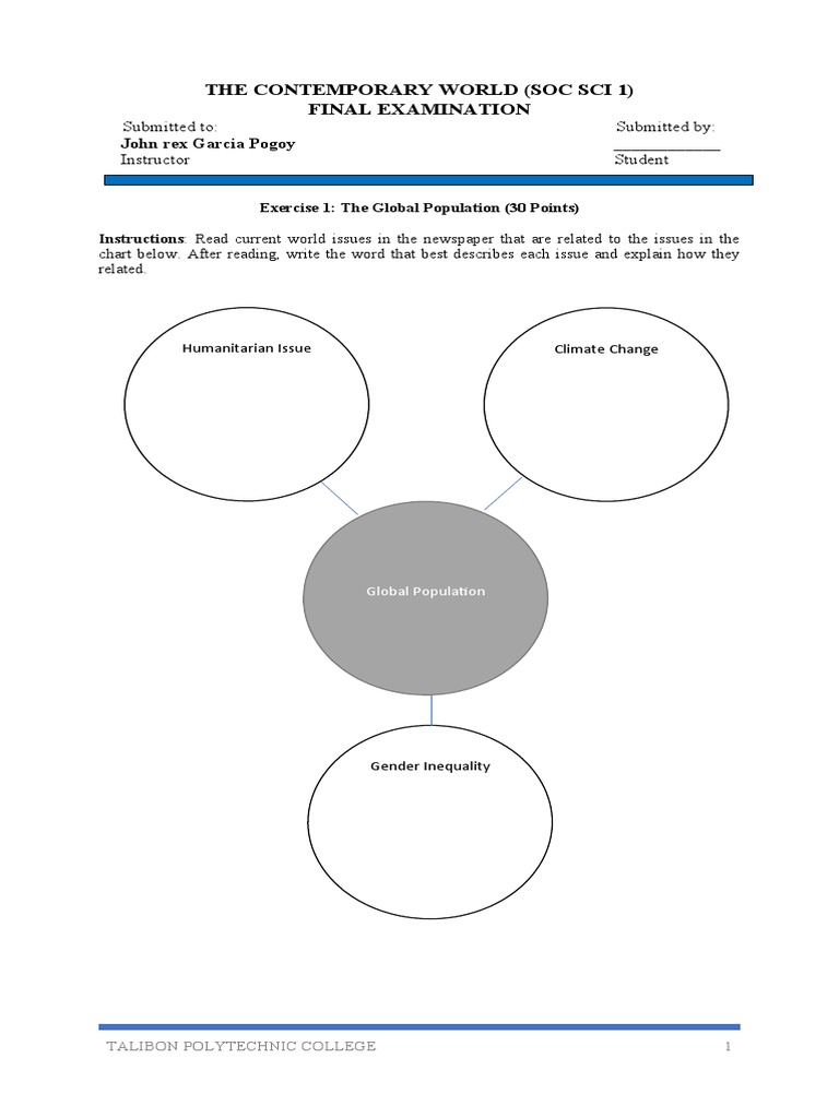 Contemporary World Final Exam Guide | PDF