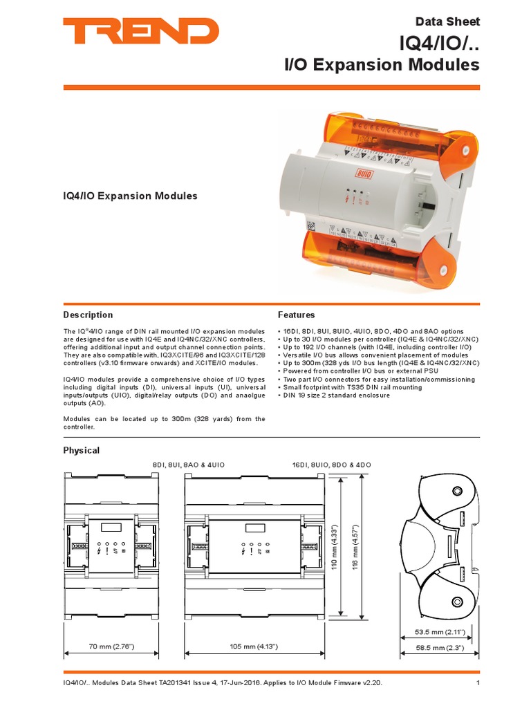 IQ4/IO/..: I/O Expansion Modules | PDF | Field Effect Transistor | Cmos