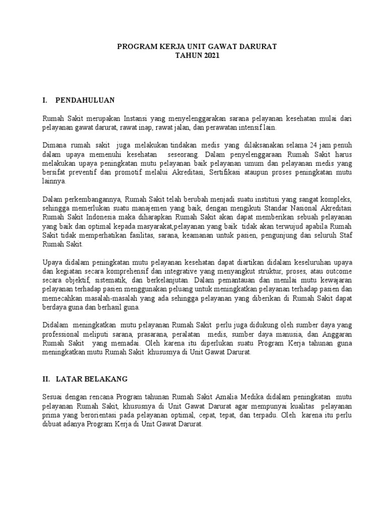 Program Kerja Ugd 2021 Fix | PDF | Sains & Matematika