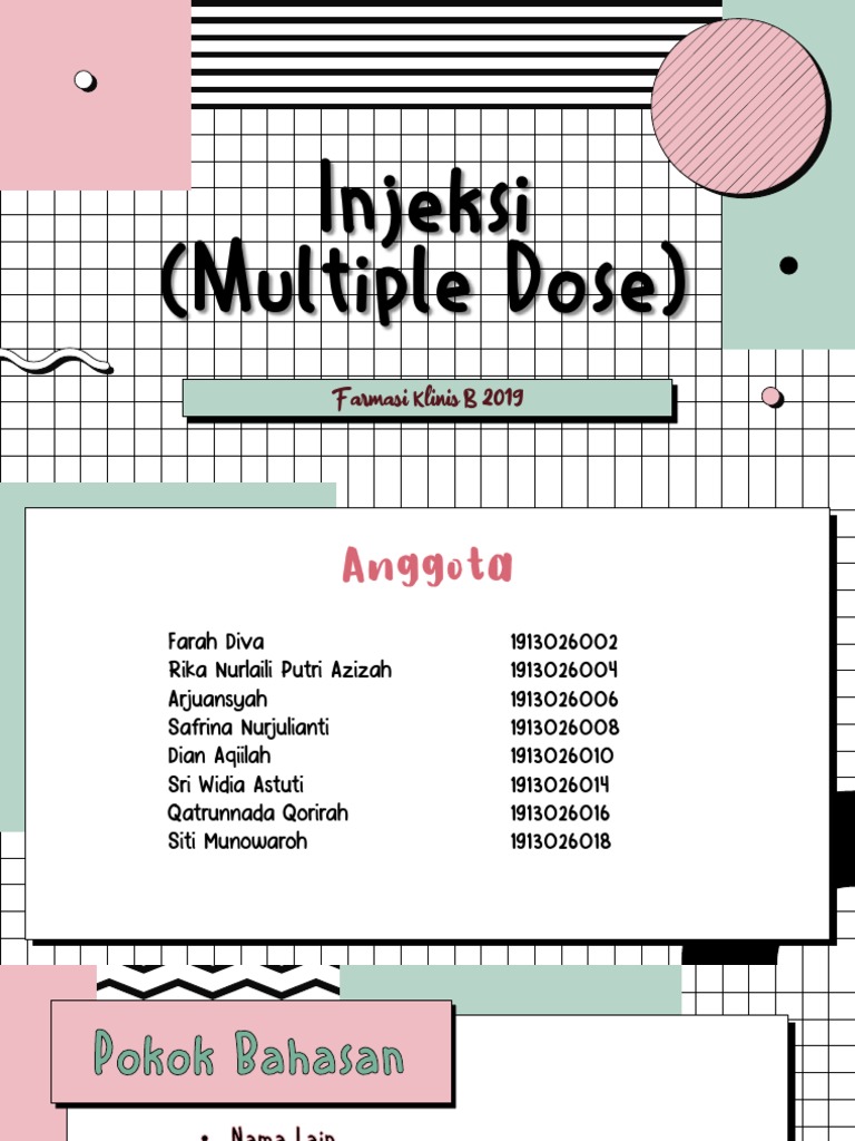 Injeksi Multiple Dose | PDF