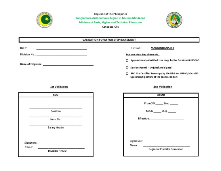 Validation Form For Step Increment | PDF