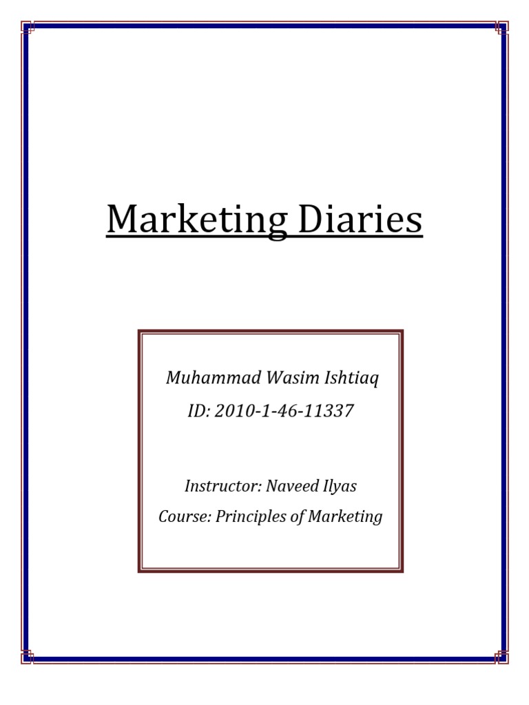 Marketing Diaries Final Pdf Advertising Pakistan