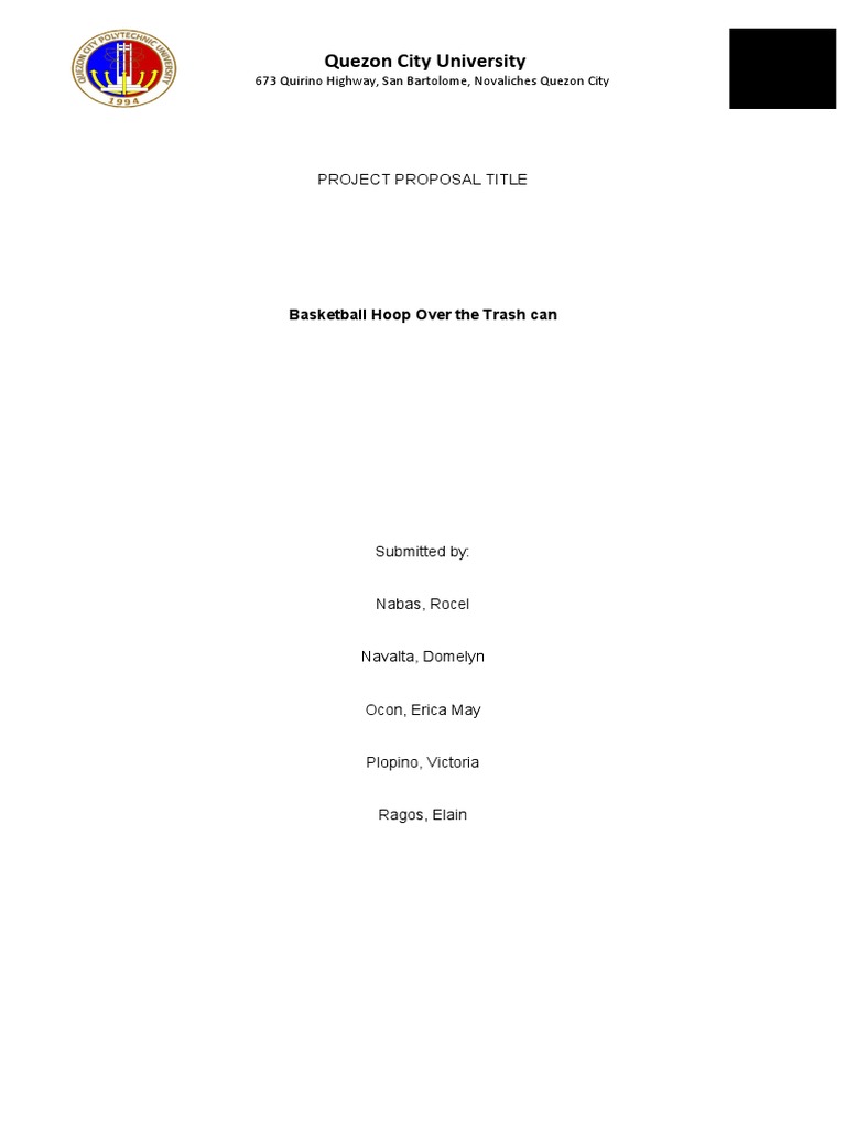 Basketball Hoop Trash Can Proposal | PDF | Waste Management | Recycling