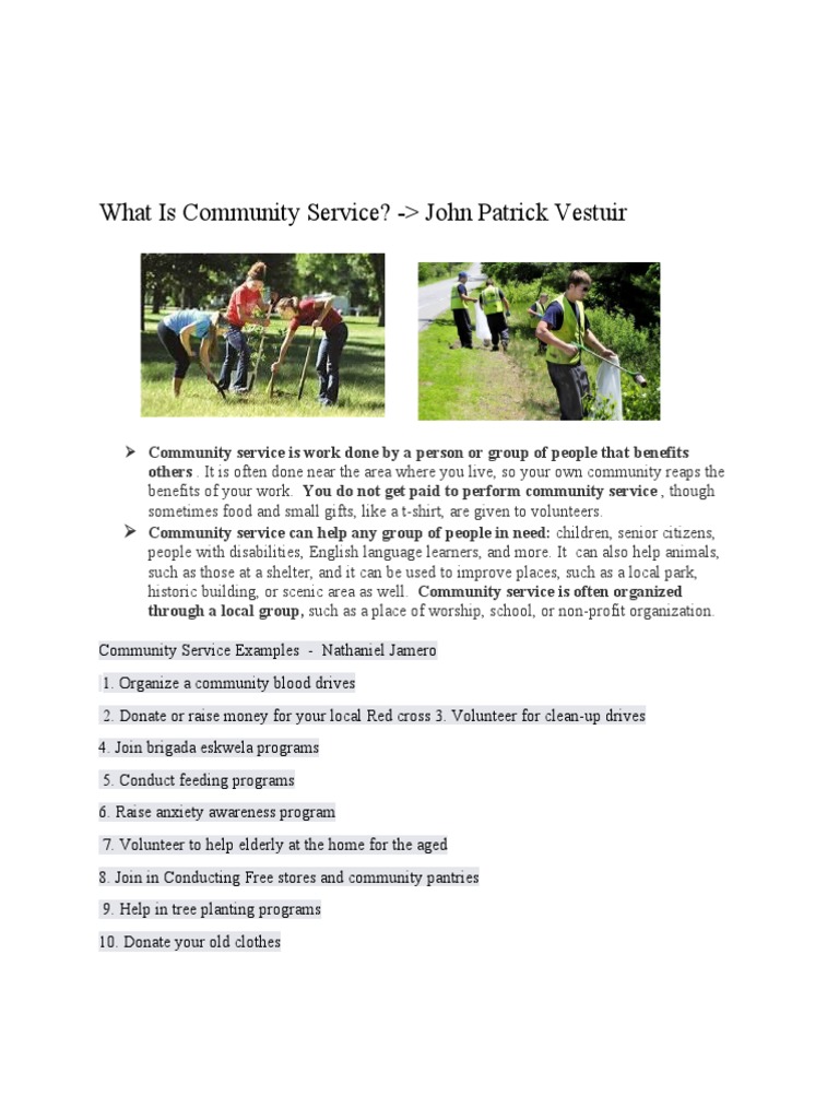 What Is Community Service | PDF