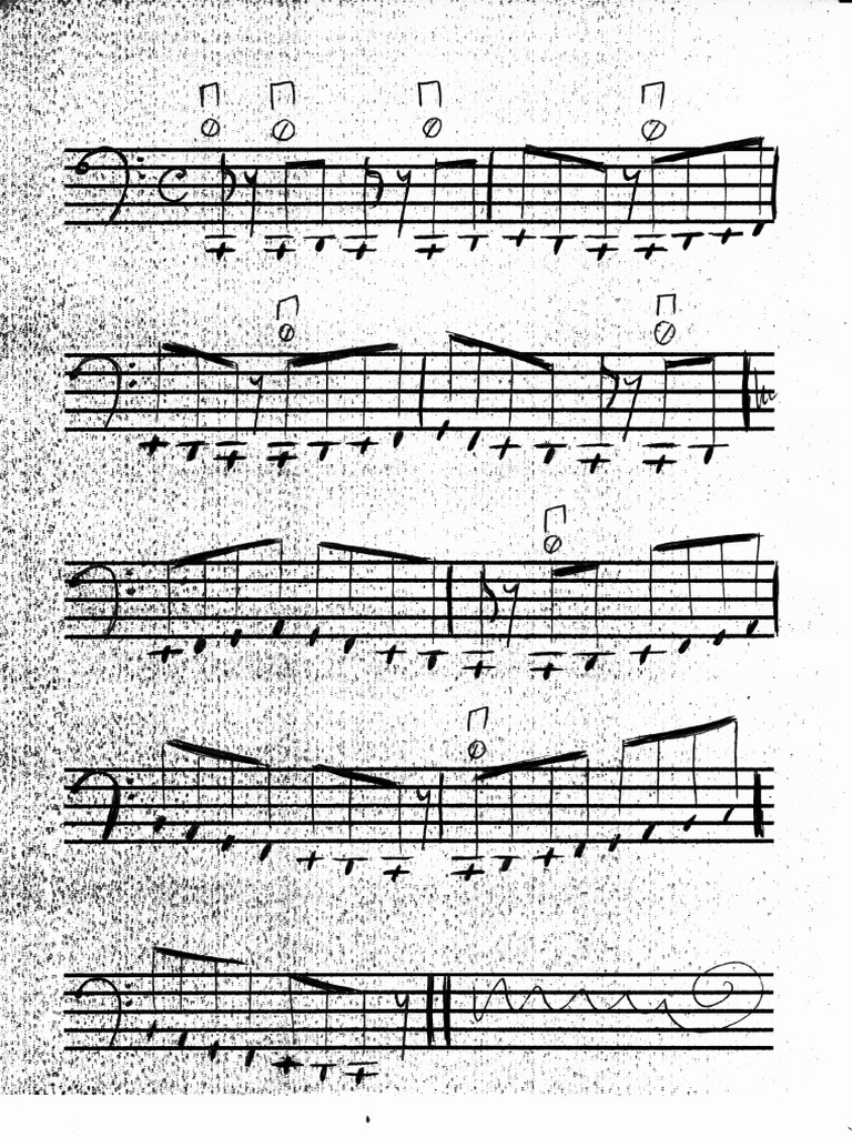 C Major Scale Exercise, Spanning One Octave (In Bass Clef / F-Clef: For ...